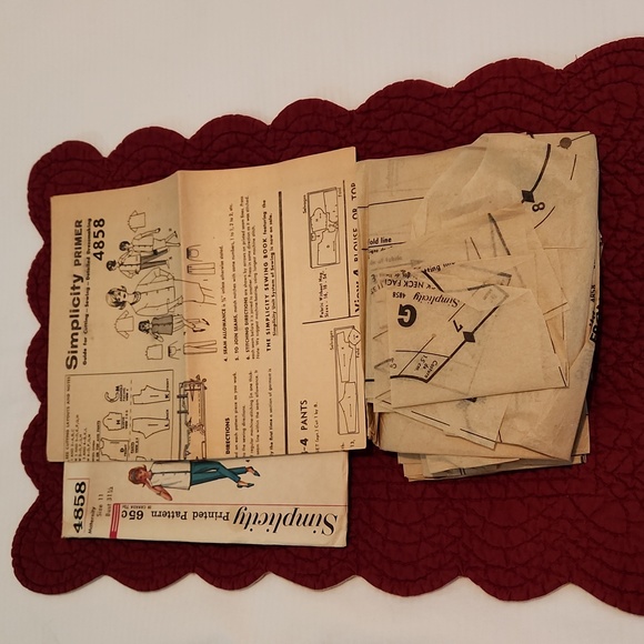 Simplicity | Other | Vintage 963 Simplicity Sewing Pattern 4858 ...
